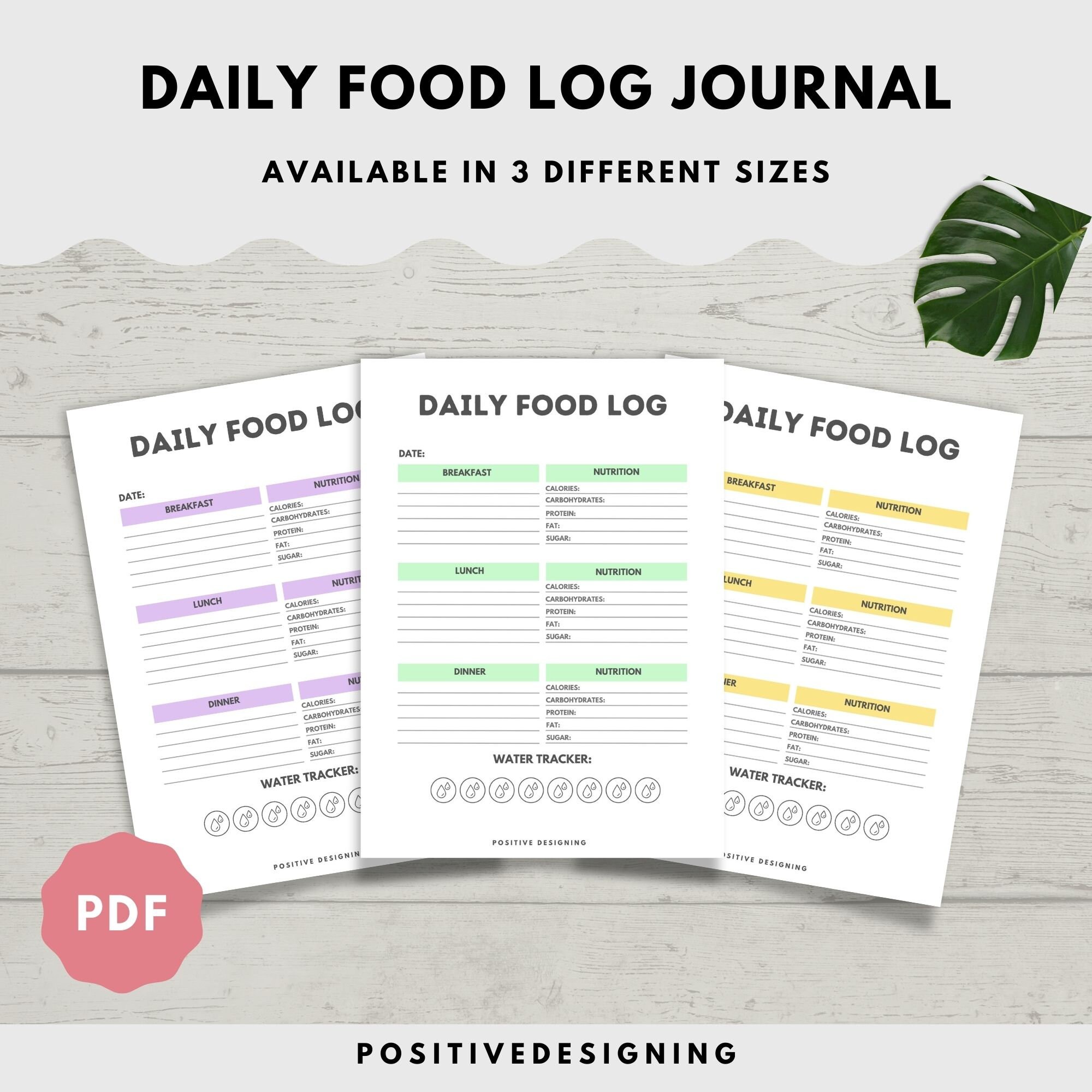 Food Journal Printable, Meal Planner, Food Tracker, Meal Tracker ...
