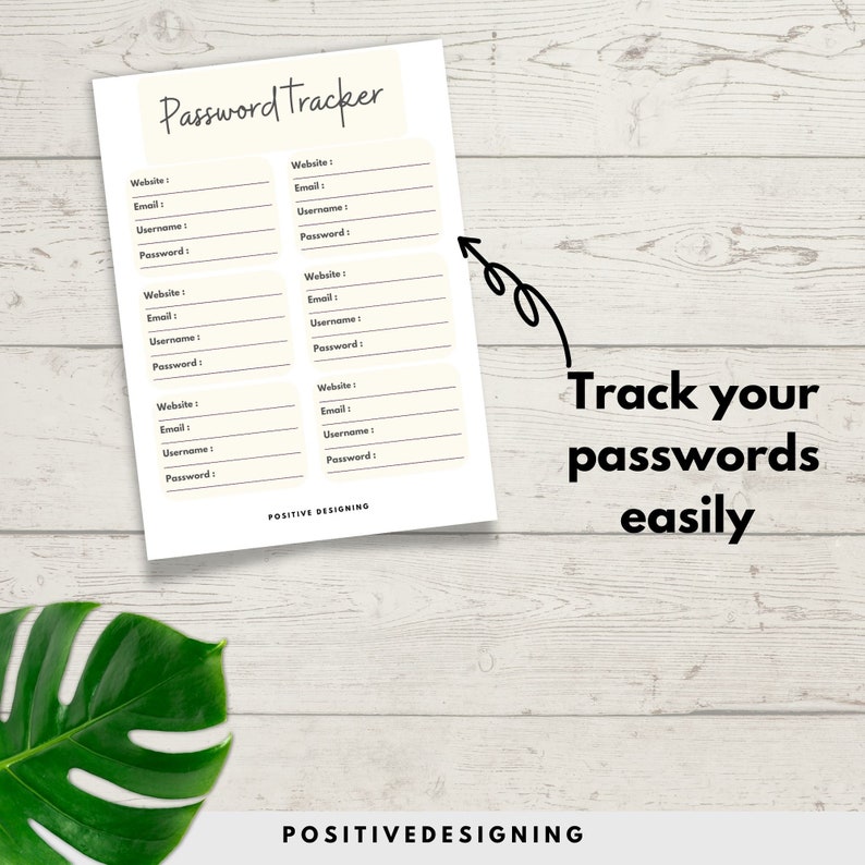 Printable Password Tracker, Password Log, Address Book Pages, Instant ...