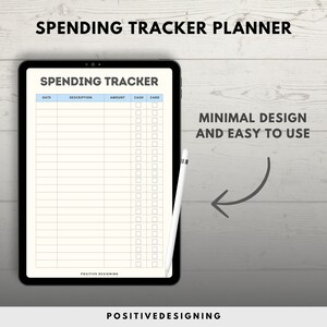 Spending Tracker | Budget Template | Money Tracker | Printable Finance ...