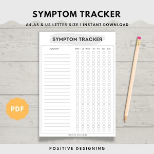 Personalized Symptom Tracker Printable, Chronic Illness Tracker ...