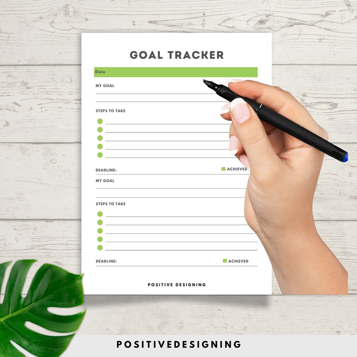 Goal Planner Printable Worksheet Goal Setting Template, Personal Goal ...