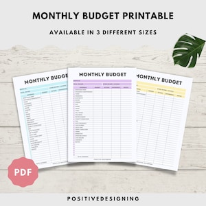 Monthly Budget Planner Printable | Financial Journal | Monthly Budget ...
