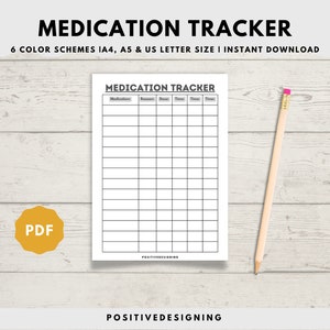 Daily Medication Tracker, Printable Medication Log, Daily Medication ...
