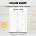 Brain Dump Printable, Priorities Organizer, to Do List Template, Get It ...