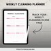 Digital Planner, Weekly Cleaning, Digital Cleaning Template, Cleaning ...