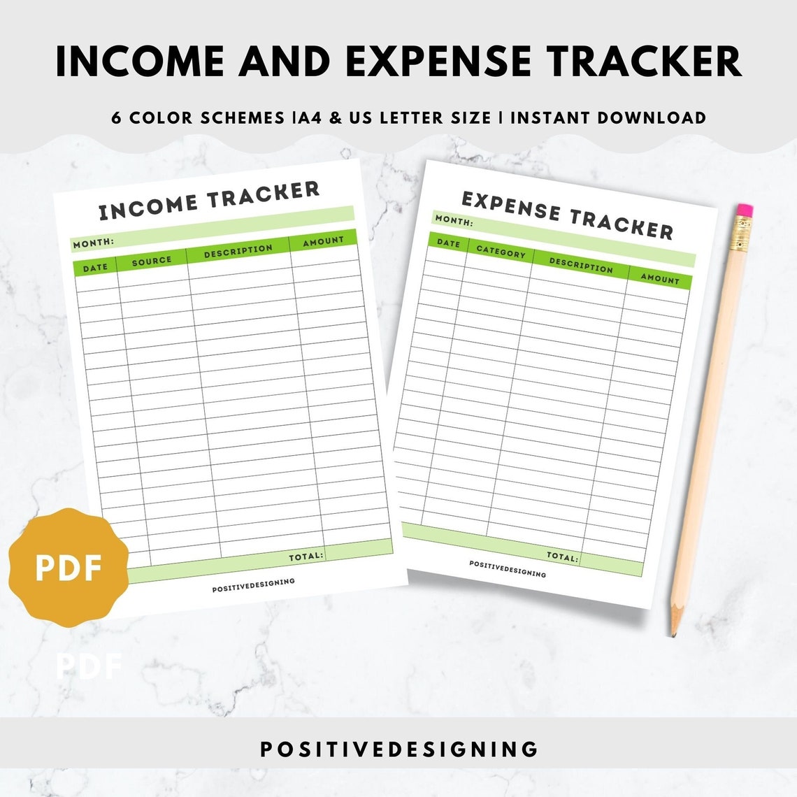 Income and Expense Tracker Income Tracker Expense Tracker - Etsy