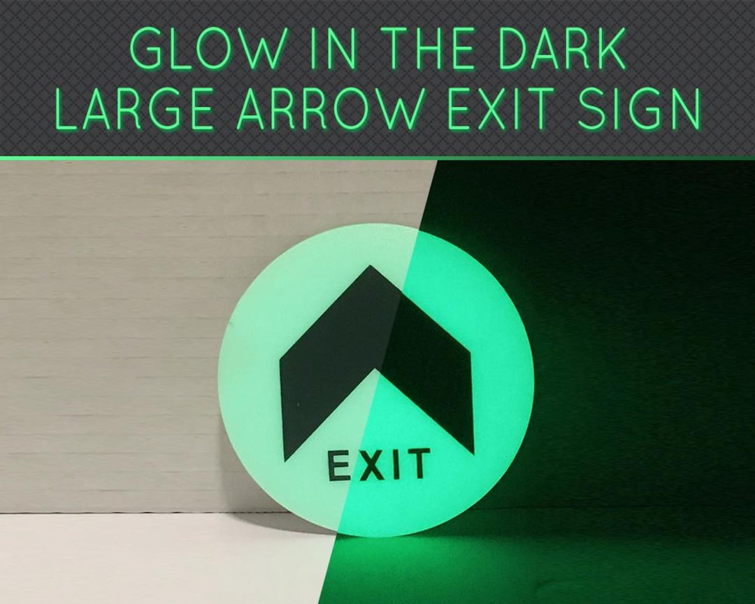 Glow in the Dark Safety Exit Sign - Etsy