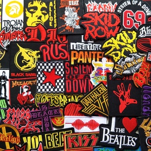 Wholesale Random Lot of Music Band Iron on Patches: Punk Rock Reggae ...