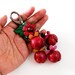 Keychain Genuine Leather Fruit Cherry Red Fashion Bag Charm - Etsy