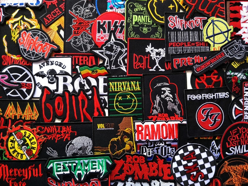 Wholesale Random Lot of Music Band Iron on Patches: Punk Rock Reggae ...