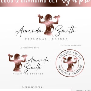 Fitness Trainer Logo Kit, Kettlebell Logo, Personal Trainer Logo ...