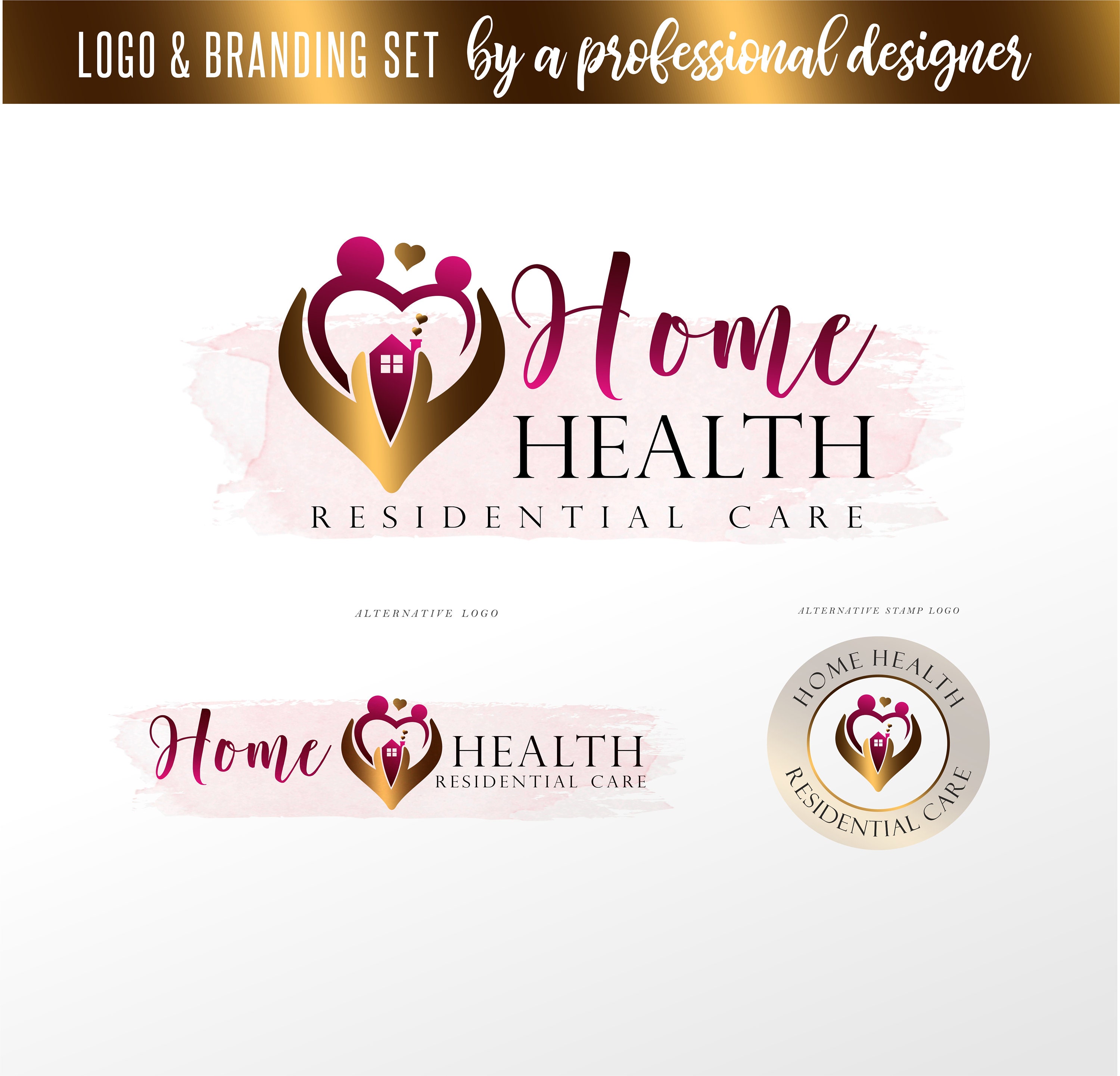Home Healthcare Logo Home Care Logo Nurse Home Care Logo - Etsy