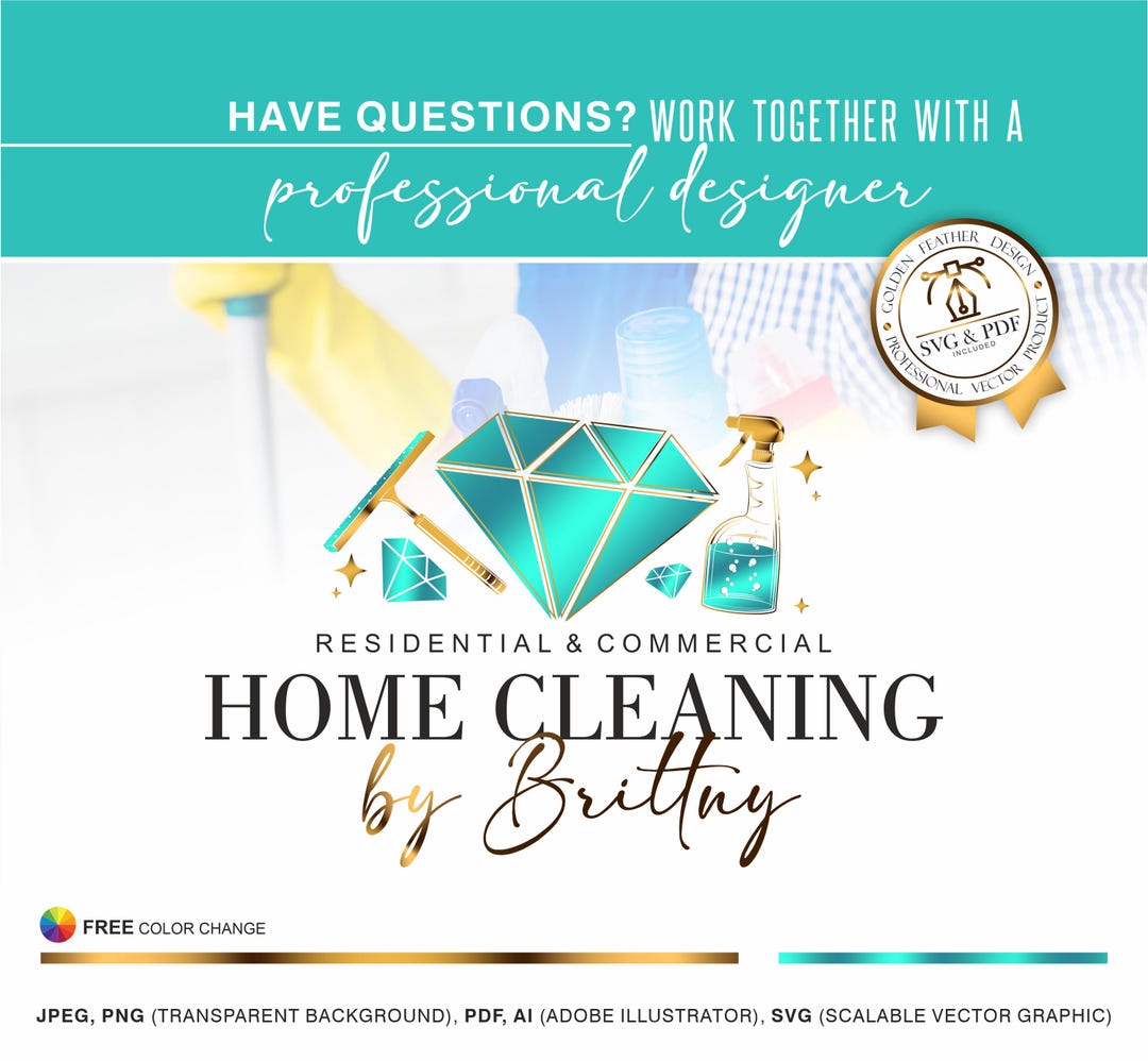 Cleaning Business Logo and Branding for Home & Residential Cleaning ...