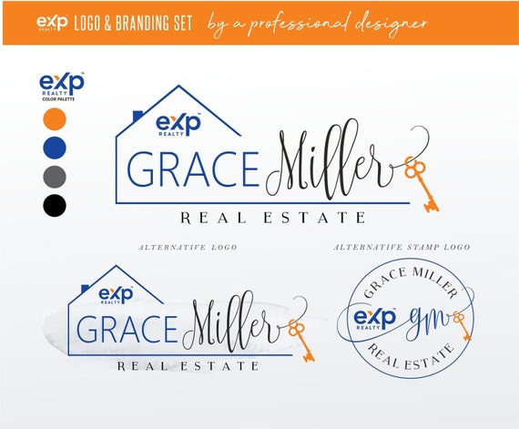 EXP Realtor Logo Real Estate Logo Design Real Estate Logo - Etsy