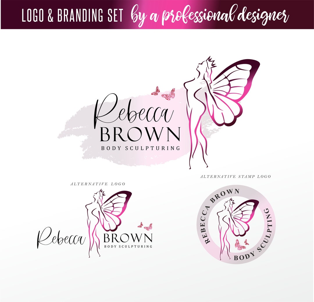 Butterfly Body Contouring Logo, Nutritionist Logo, Dietitian Logo, Body ...
