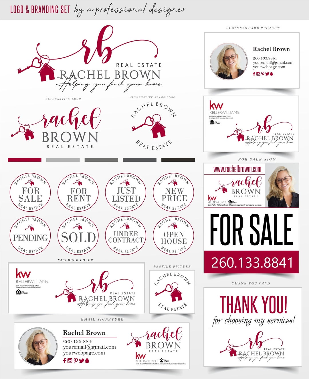Realtor Logo, Real Estate Logo Design, Realtor Branding, KW Realtor ...