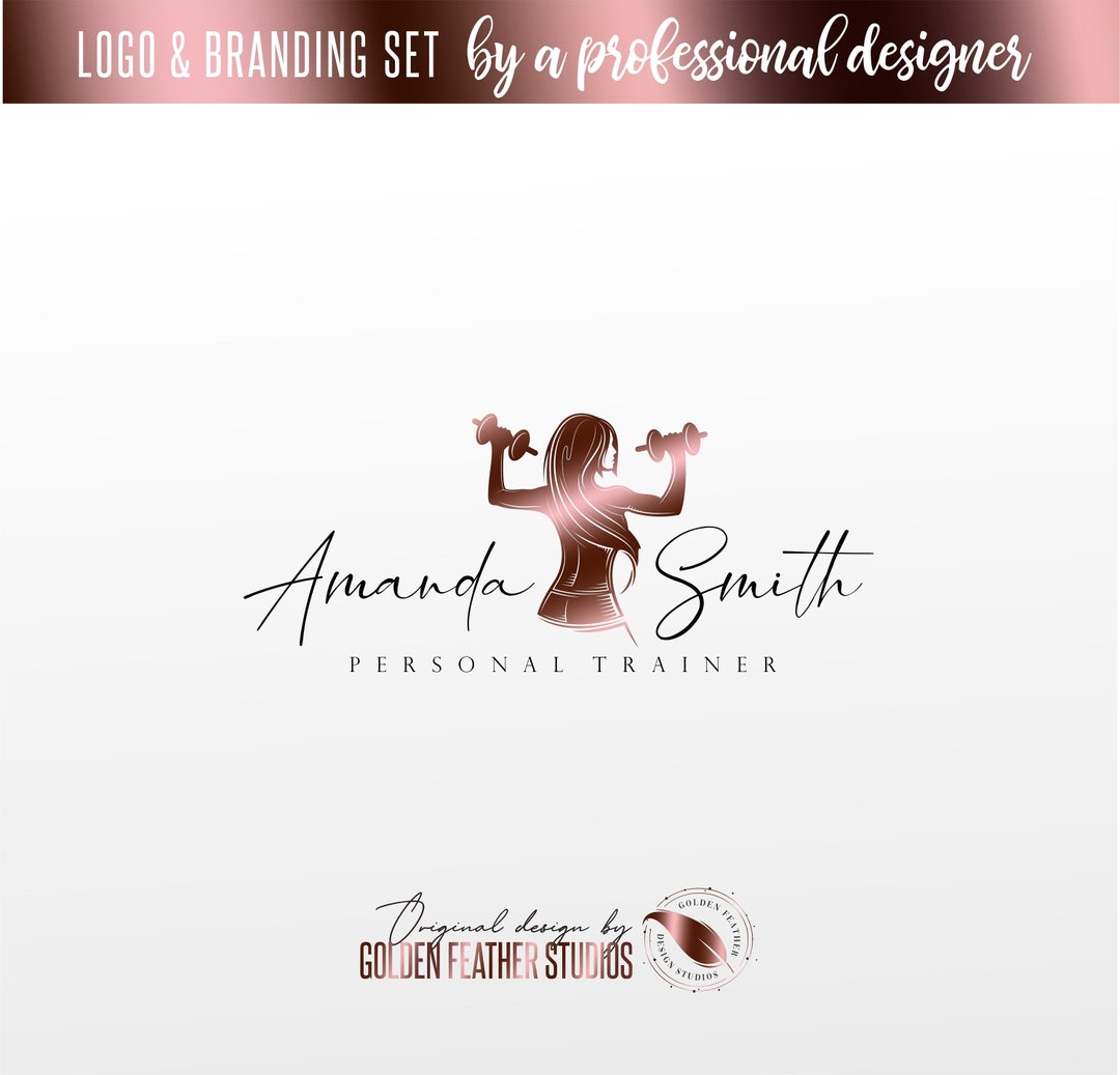 Fitness Trainer Logo Kit, Kettlebell Logo, Personal Trainer Logo ...