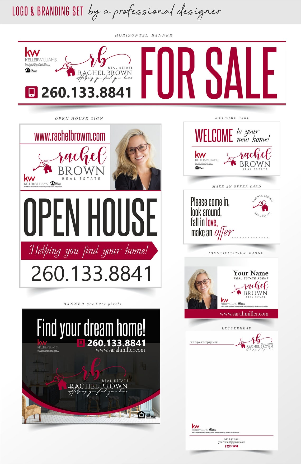 Realtor Logo, Real Estate Logo Design, Realtor Branding, KW Realtor ...