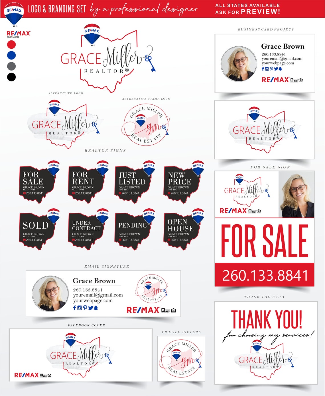 Ohio Realtor Logo States Realtor Logo Real Estate Logo | Etsy
