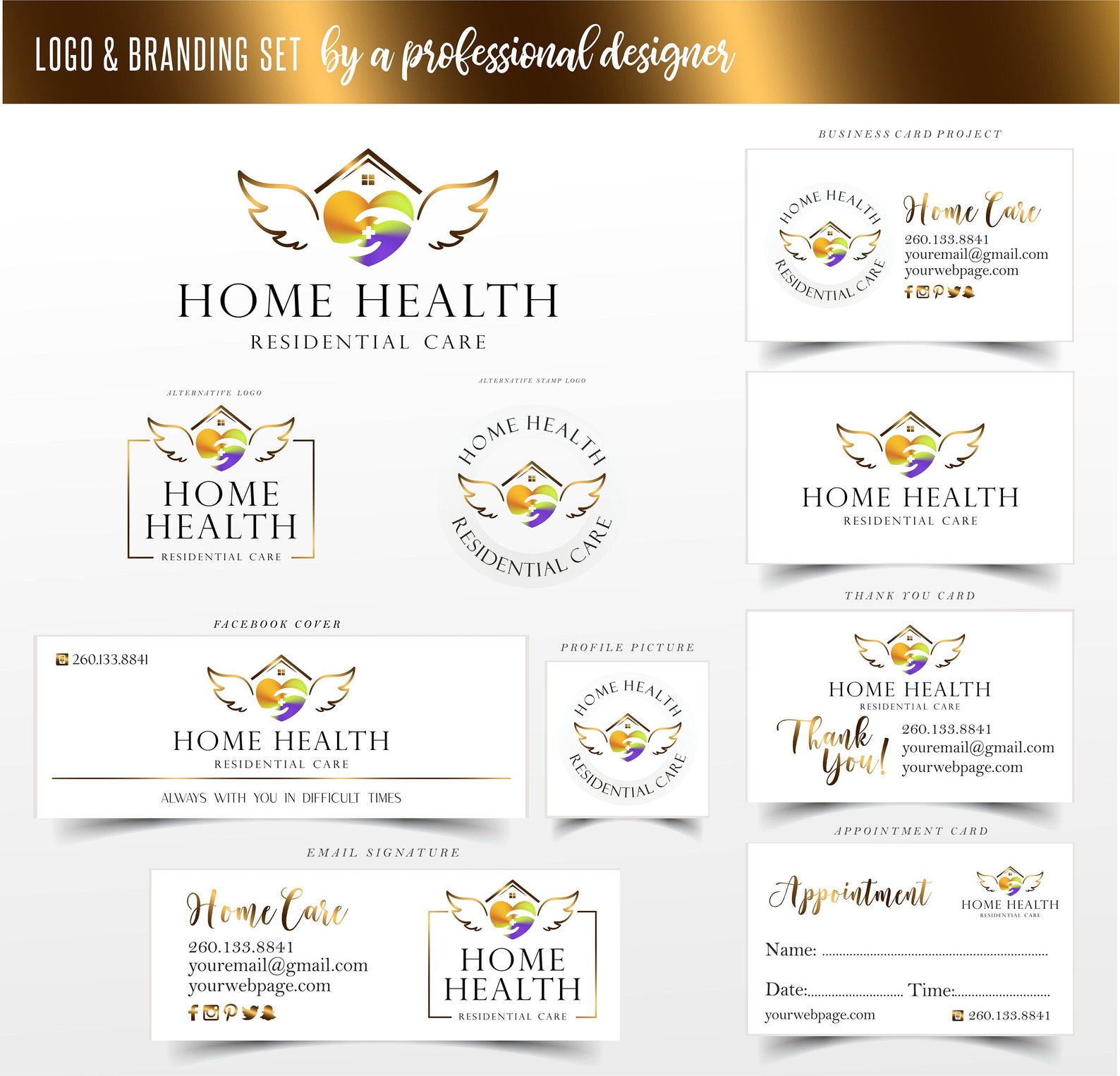 Home Healthcare Logo Home Care Logo Nurse Home Care Logo - Etsy