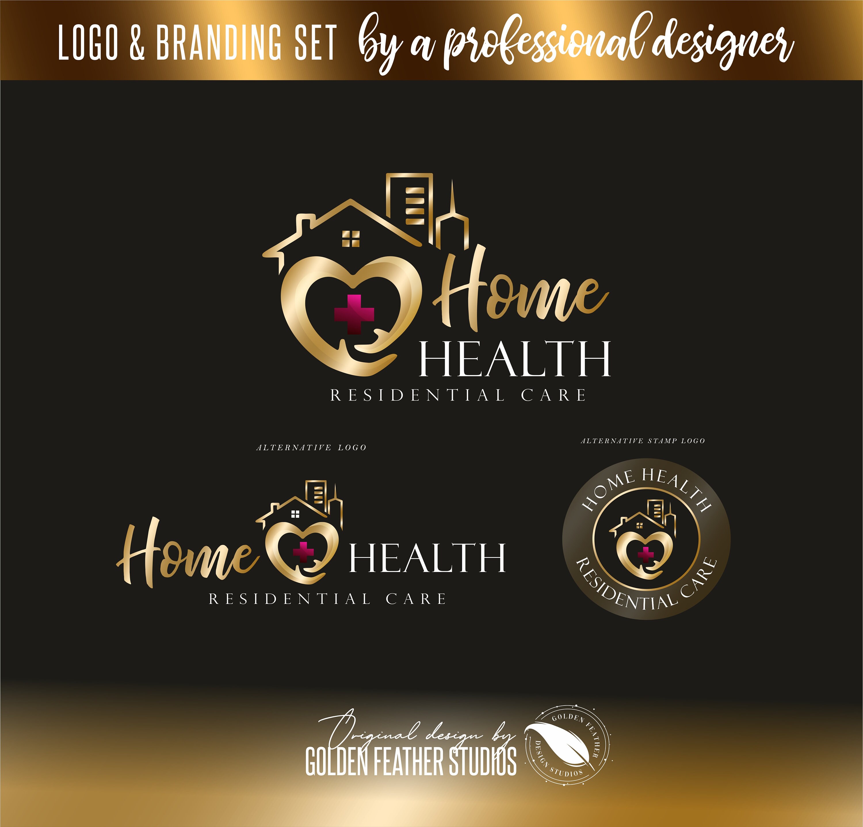 Home Healthcare Logo Home Care Logo Nurse Home Care Logo - Etsy