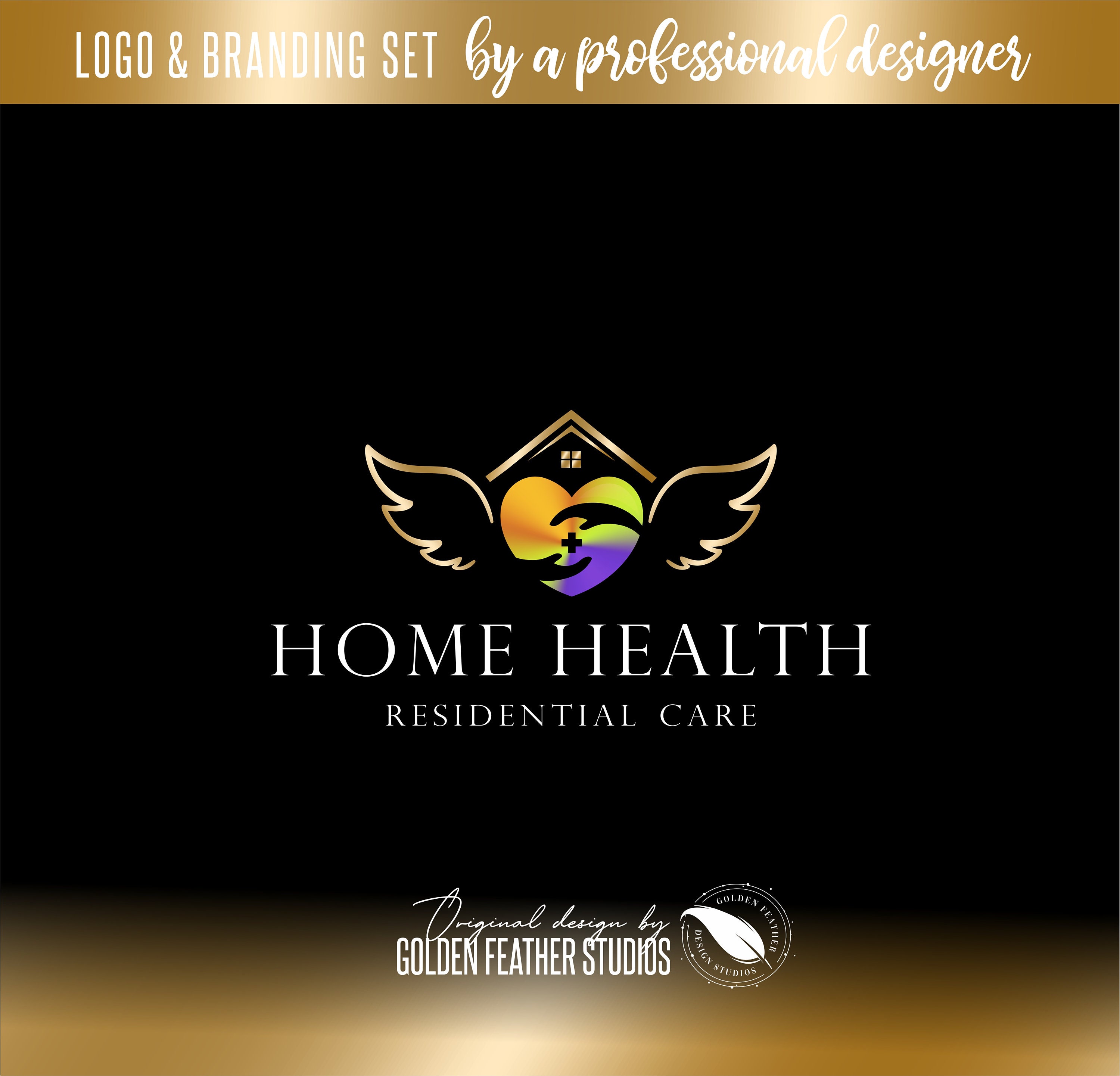 Home Healthcare Logo Home Care Logo Nurse Home Care Logo - Etsy