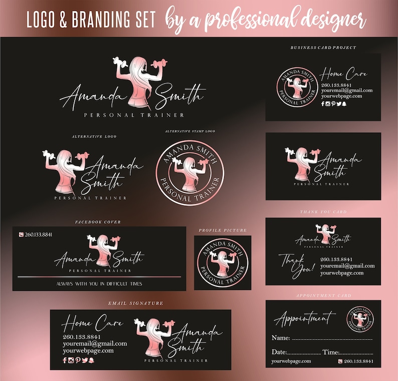 Fitness Trainer Logo Kit Kettlebell Logo Personal Trainer - Etsy