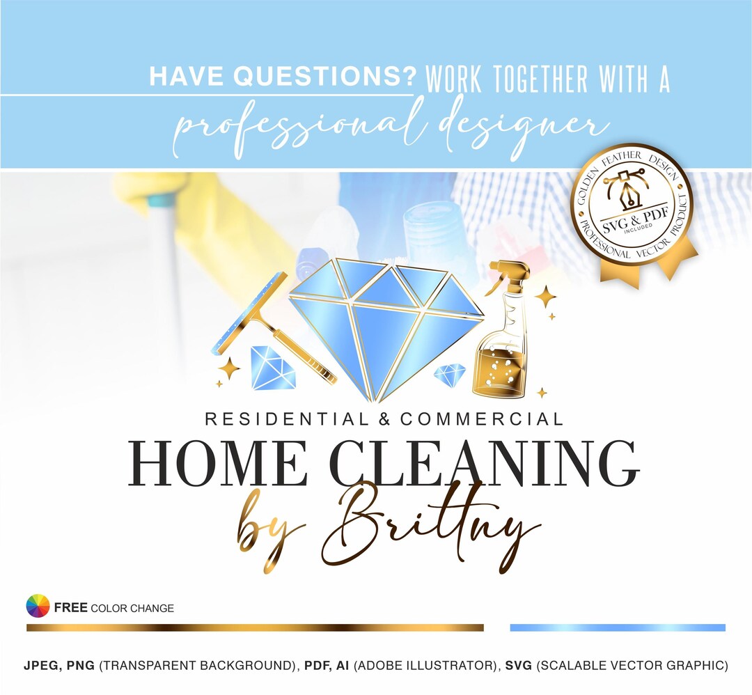 Cleaning Business Logo and Branding for Home & Residential Cleaning ...