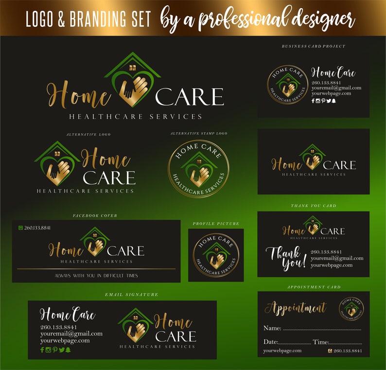 Home Healthcare Logo Home Care Logo Nurse Home Care Logo - Etsy