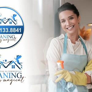 Cleaning Fairy Logo Design, Home Service Premade Logo, House Cleaning ...