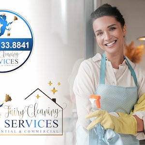 Cleaning Fairy Logo Design, Home Service Premade Logo, House Cleaning ...