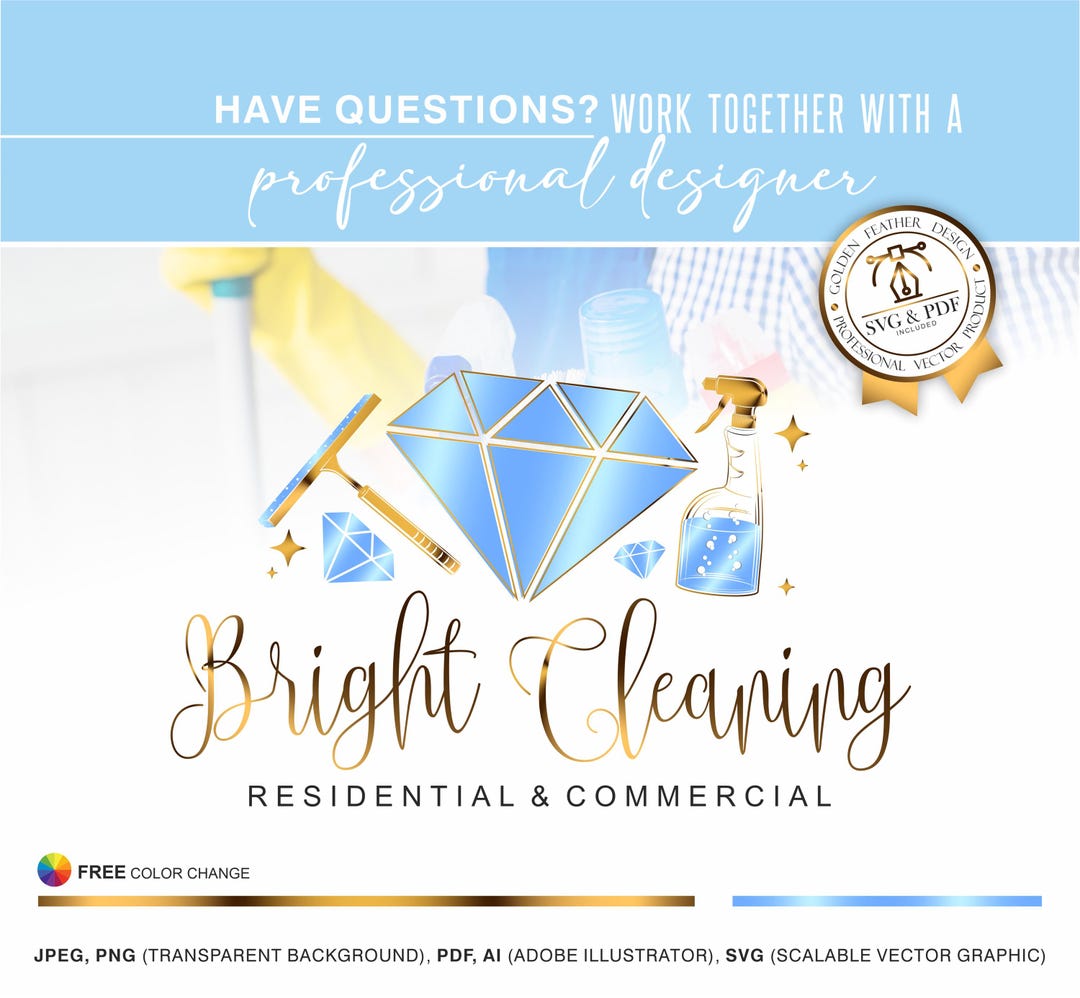 Cleaning Business Logo and Branding for Home & Residential Cleaning ...