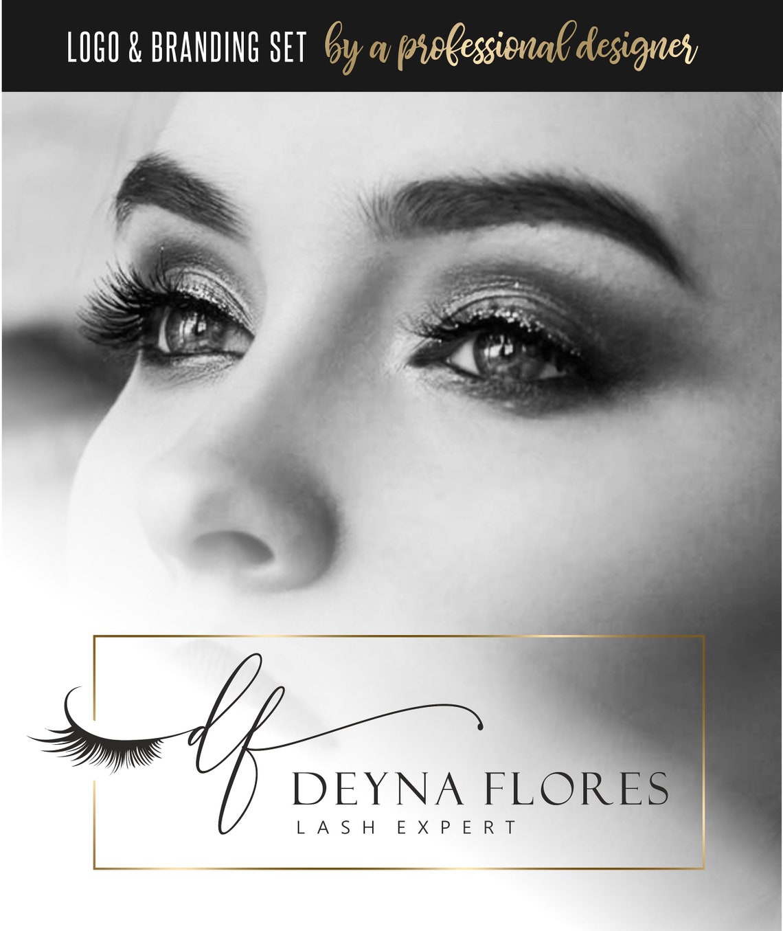 Lash Logo Design, Lash Spesialist Branding Set , Lash Technician Logo ...