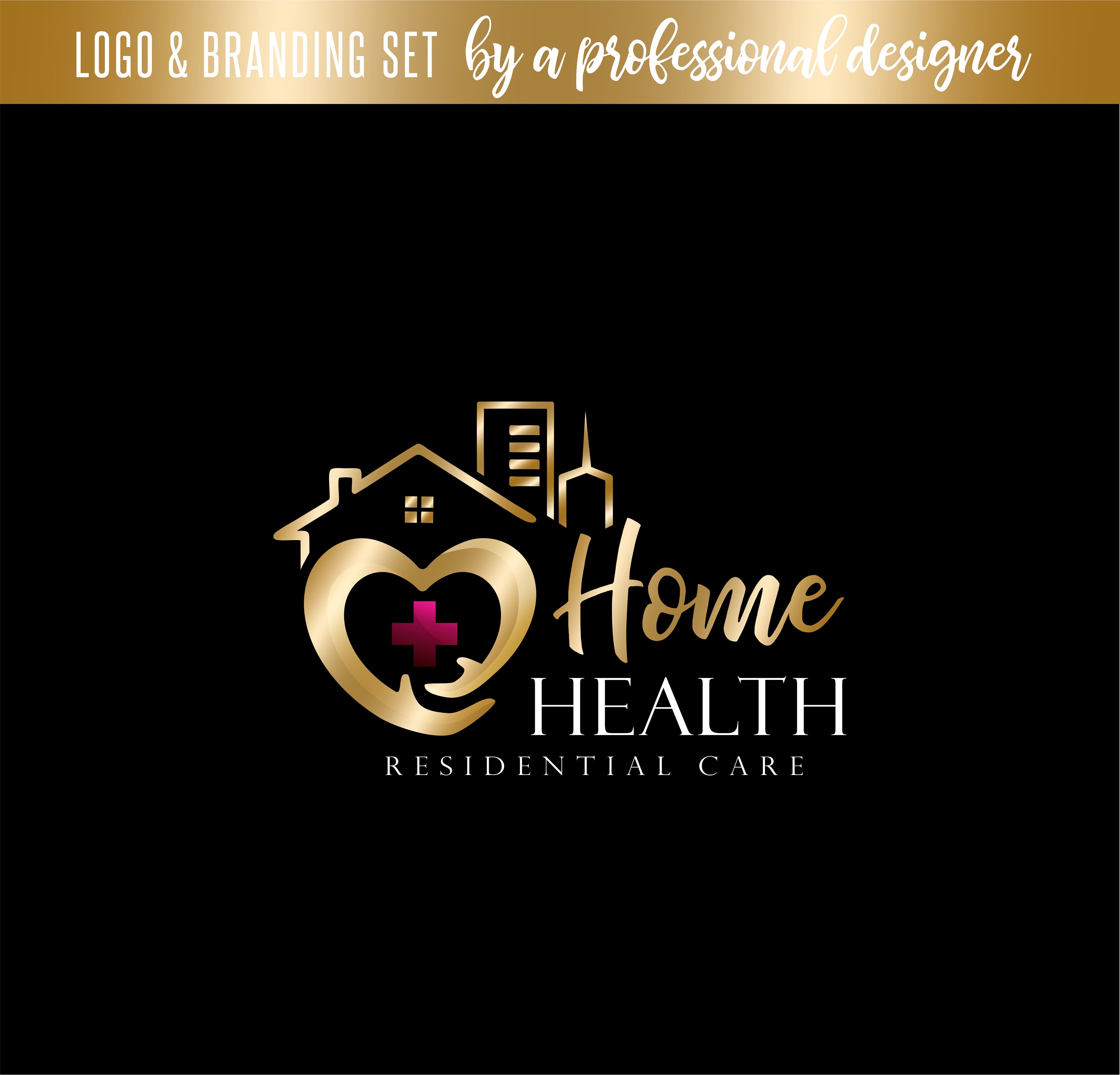 Home Healthcare Logo Home Care Logo Nurse Home Care Logo - Etsy