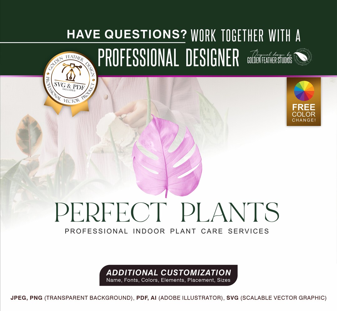 Plant Care Services Logo and Branding Set for Plant Care Professionals ...