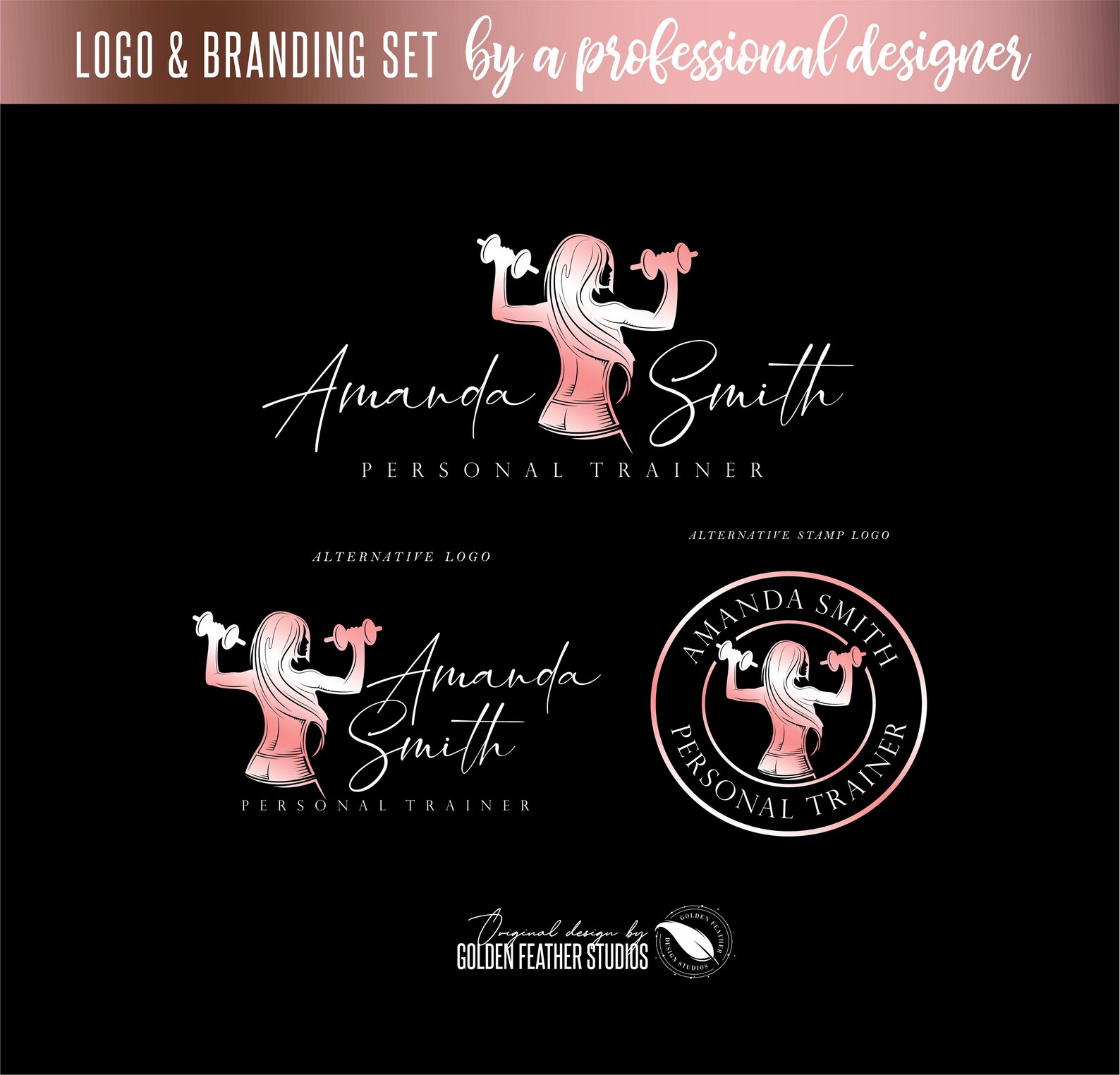 Fitness Trainer Logo Kit Kettlebell Logo Personal Trainer - Etsy