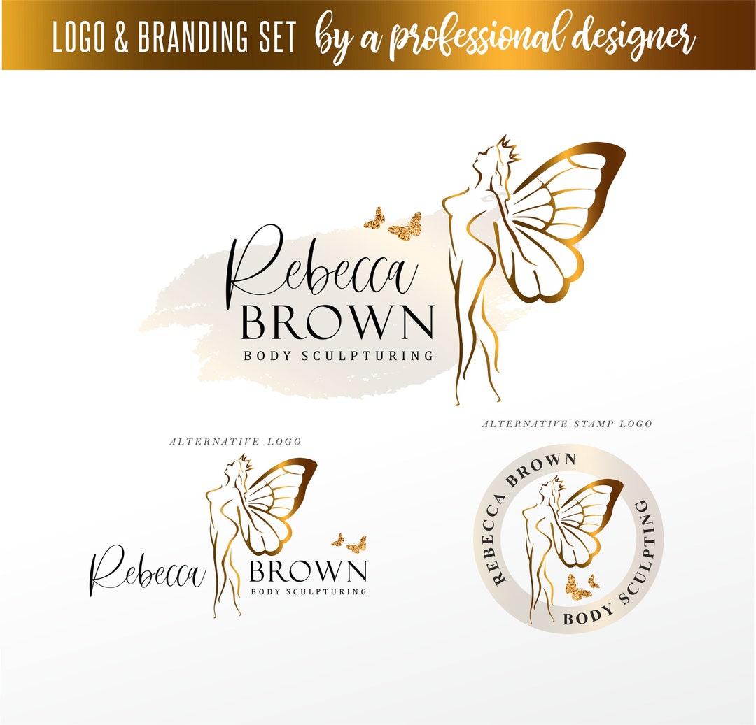 Butterfly Body Contouring Logo, Nutritionist Logo, Dietitian Logo, Body ...