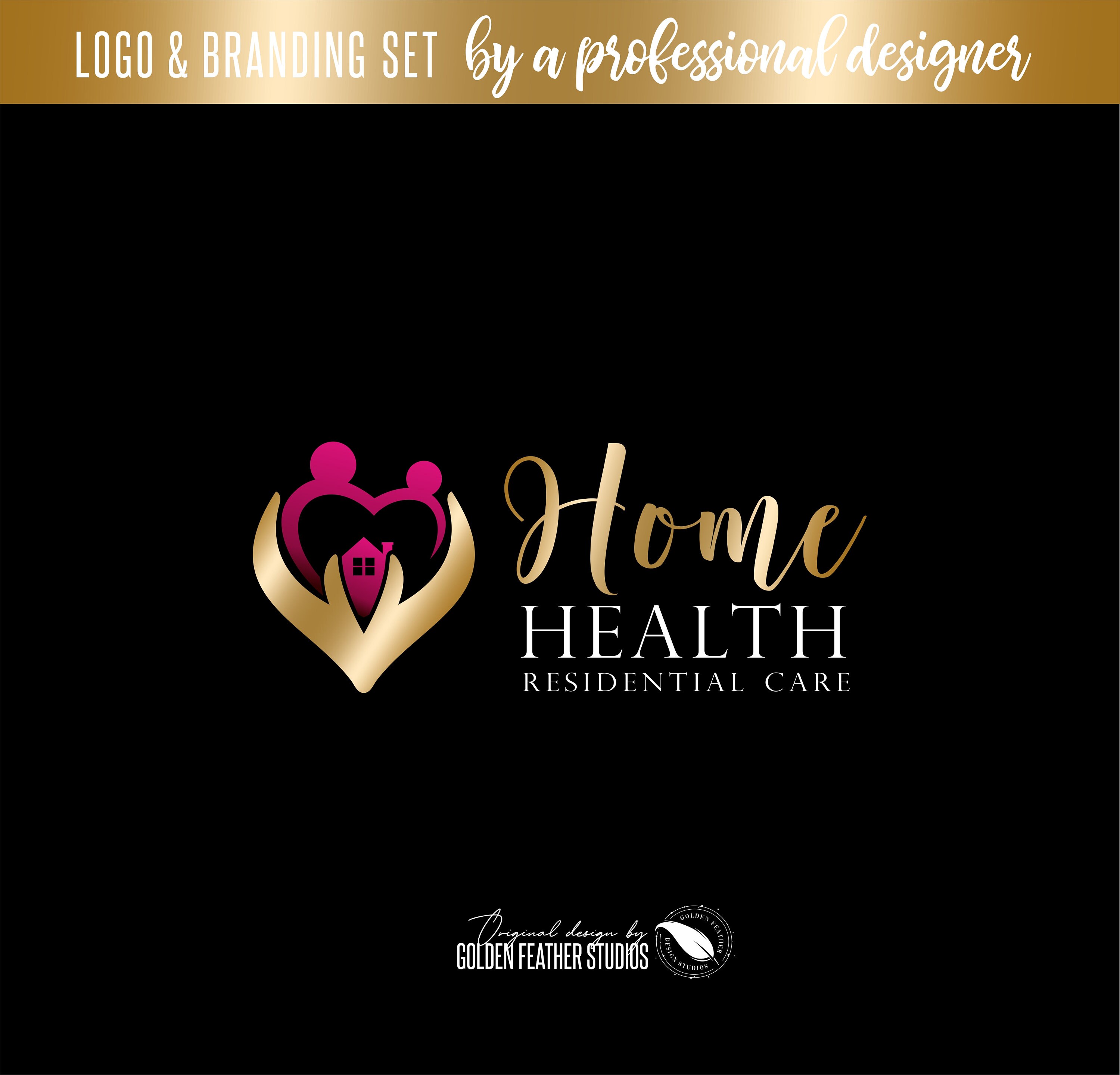 Home Healthcare Logo Home Care Logo Nurse Home Care Logo - Etsy