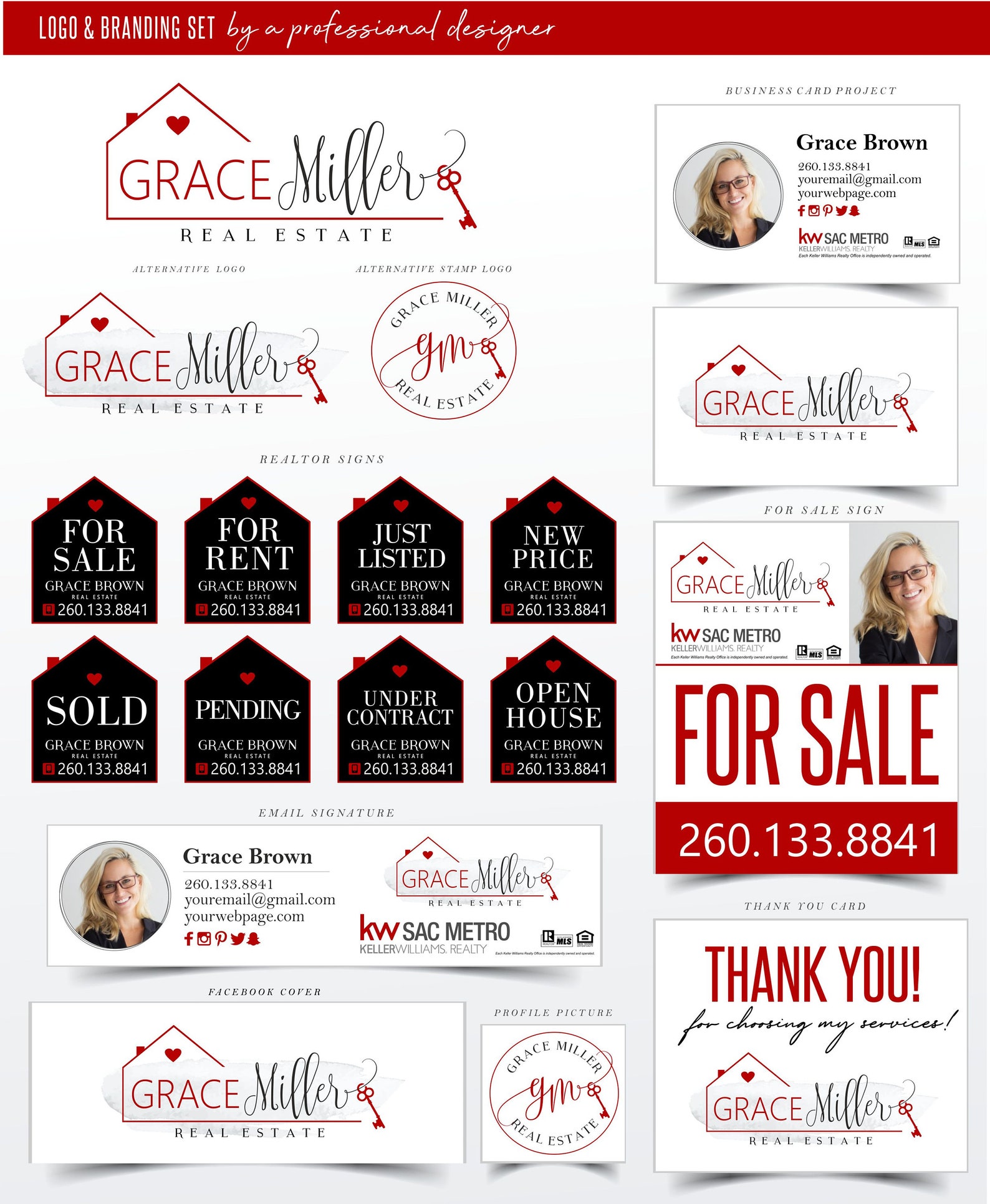 Realtor Logo, Real Estate Logo Design, Realtor Branding, KW Realtor ...