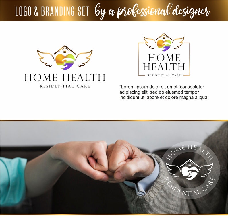 Home Healthcare Logo Home Care Logo Nurse Home Care Logo - Etsy