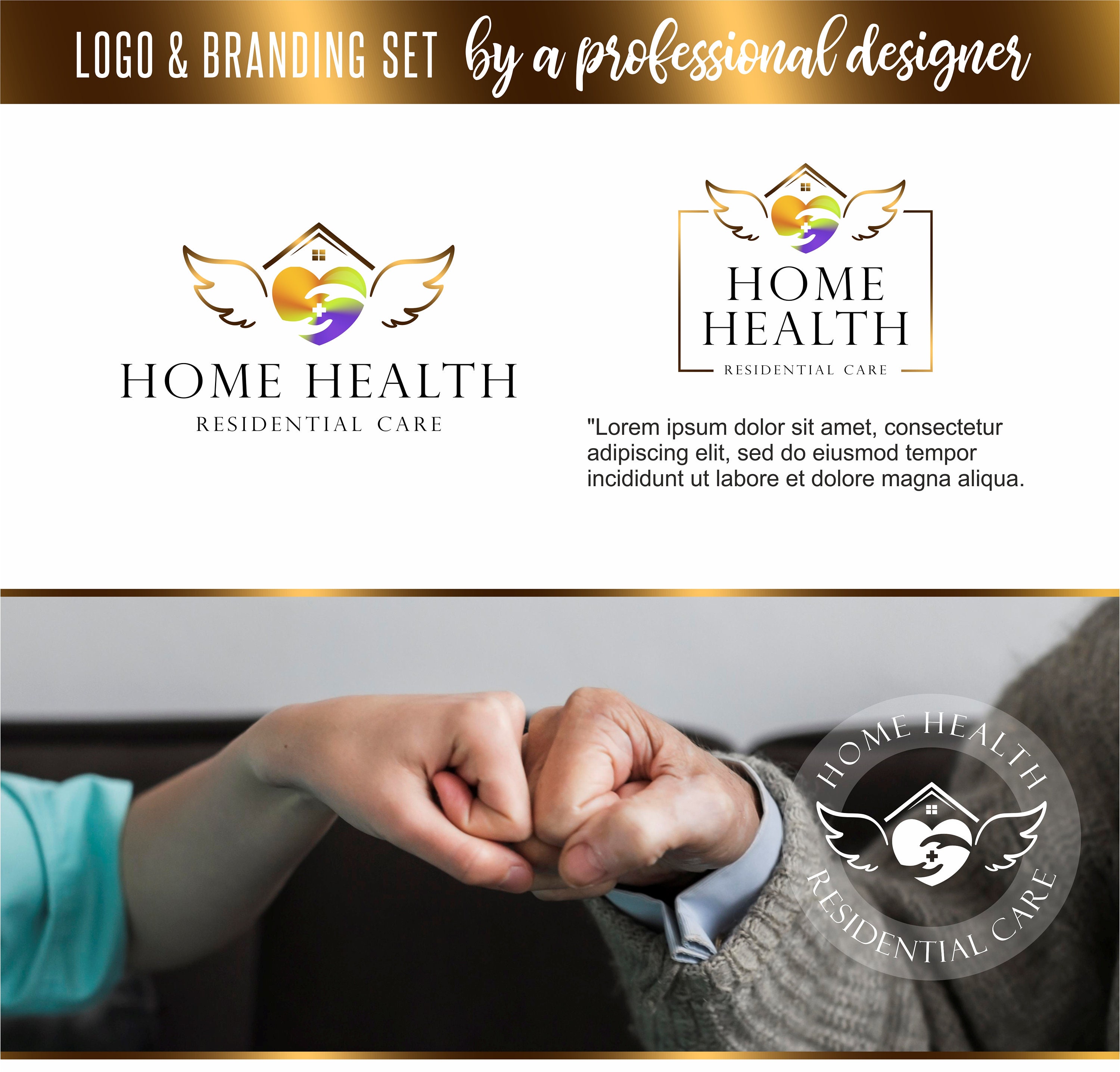 Home Healthcare Logo Home Care Logo Nurse Home Care Logo - Etsy