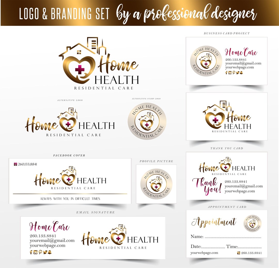Home Healthcare Logo Home Care Logo Nurse Home Care Logo - Etsy