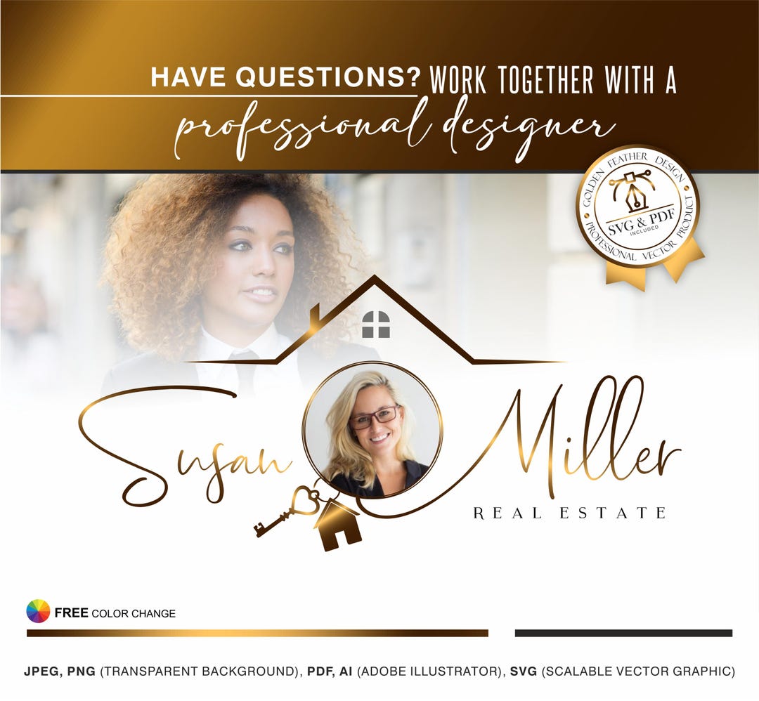 Real Estate Logo and Branding Kit for Realtors Agents, With Your Photo ...