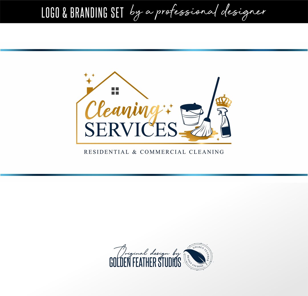 Cleaning Logo Design Home Service Premade Logo House - Etsy