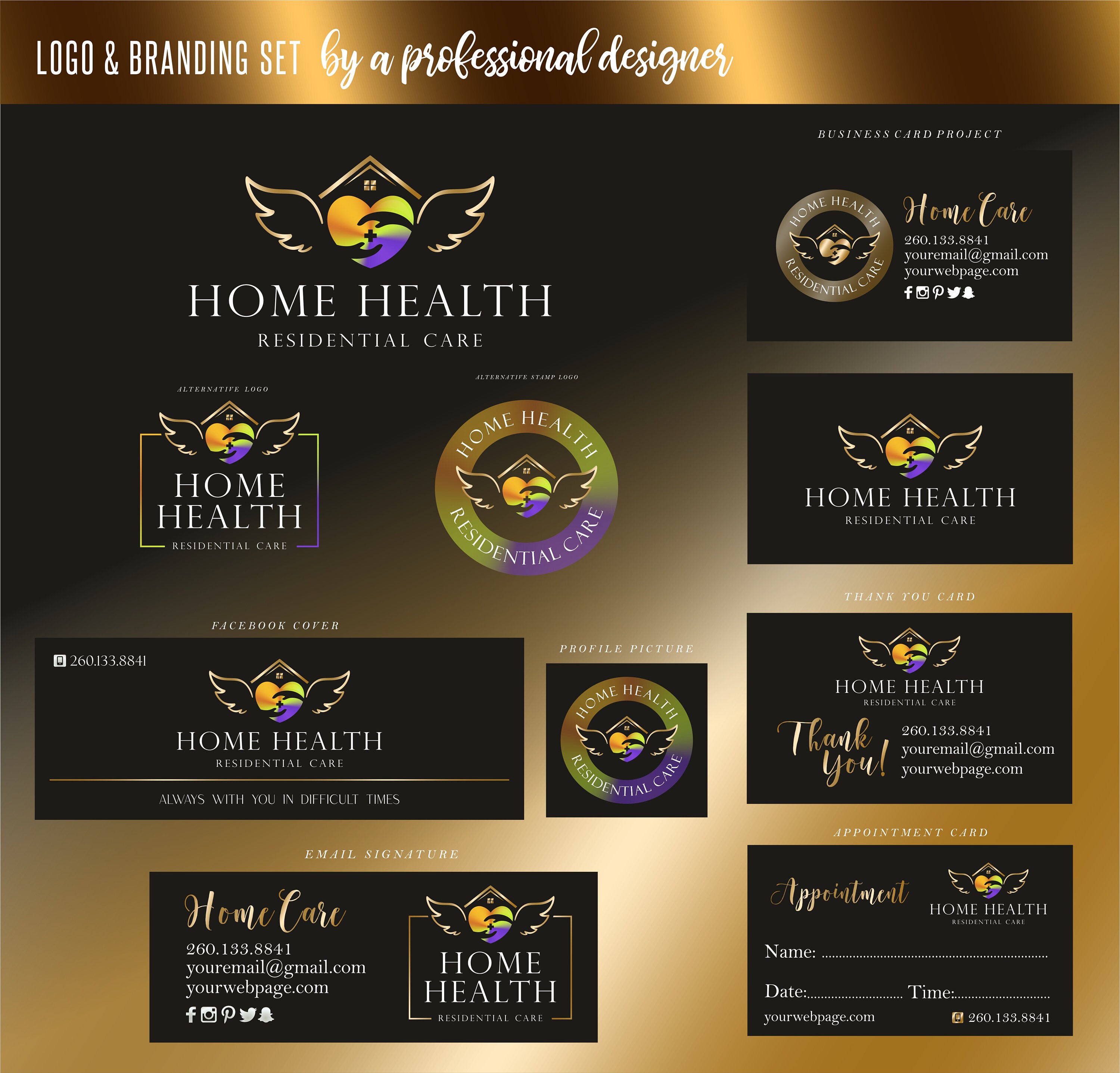 Home Healthcare Logo Home Care Logo Nurse Home Care Logo - Etsy