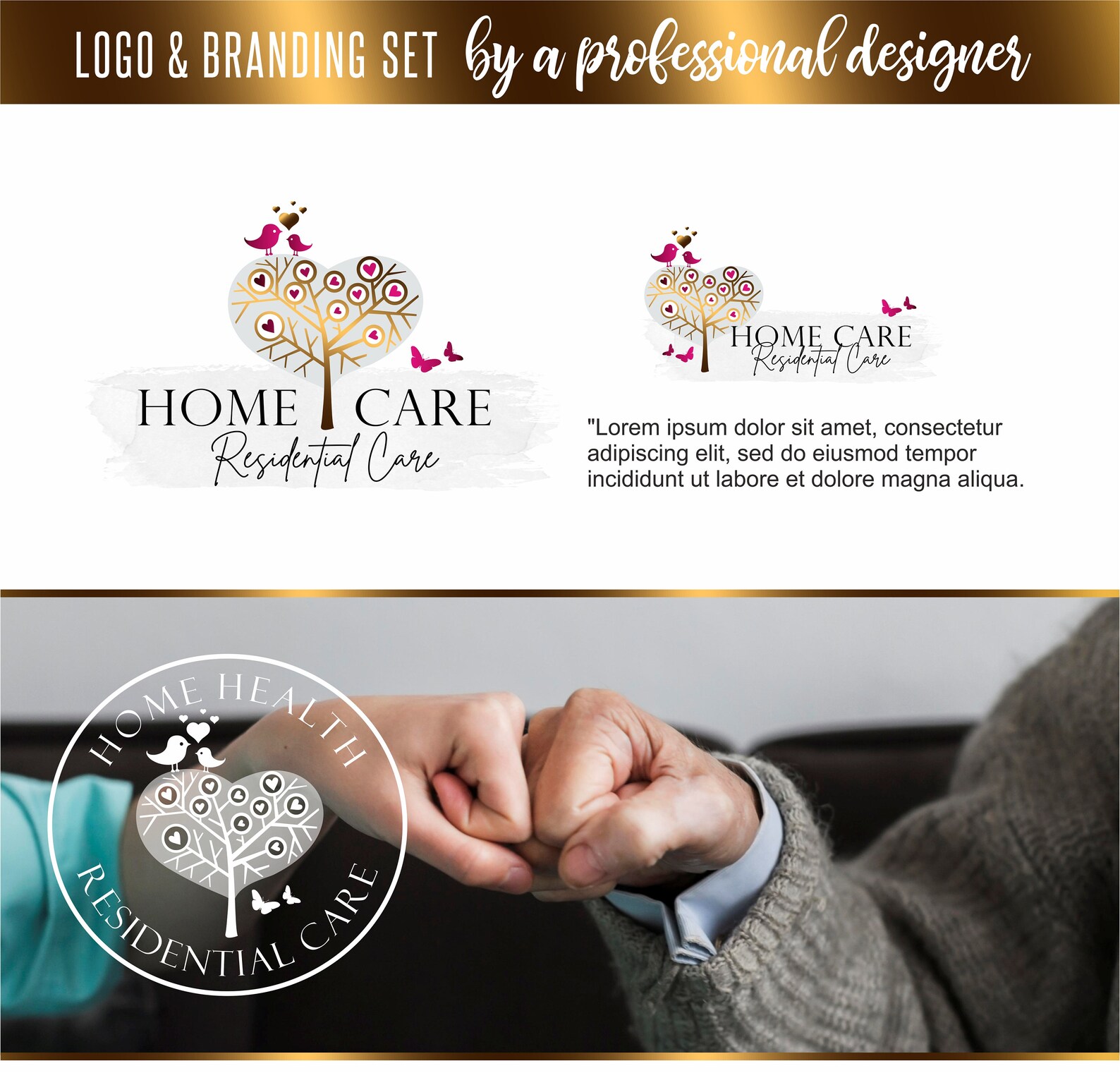 Home Healthcare Logo Therapy Logo Family Therapy Elderly - Etsy