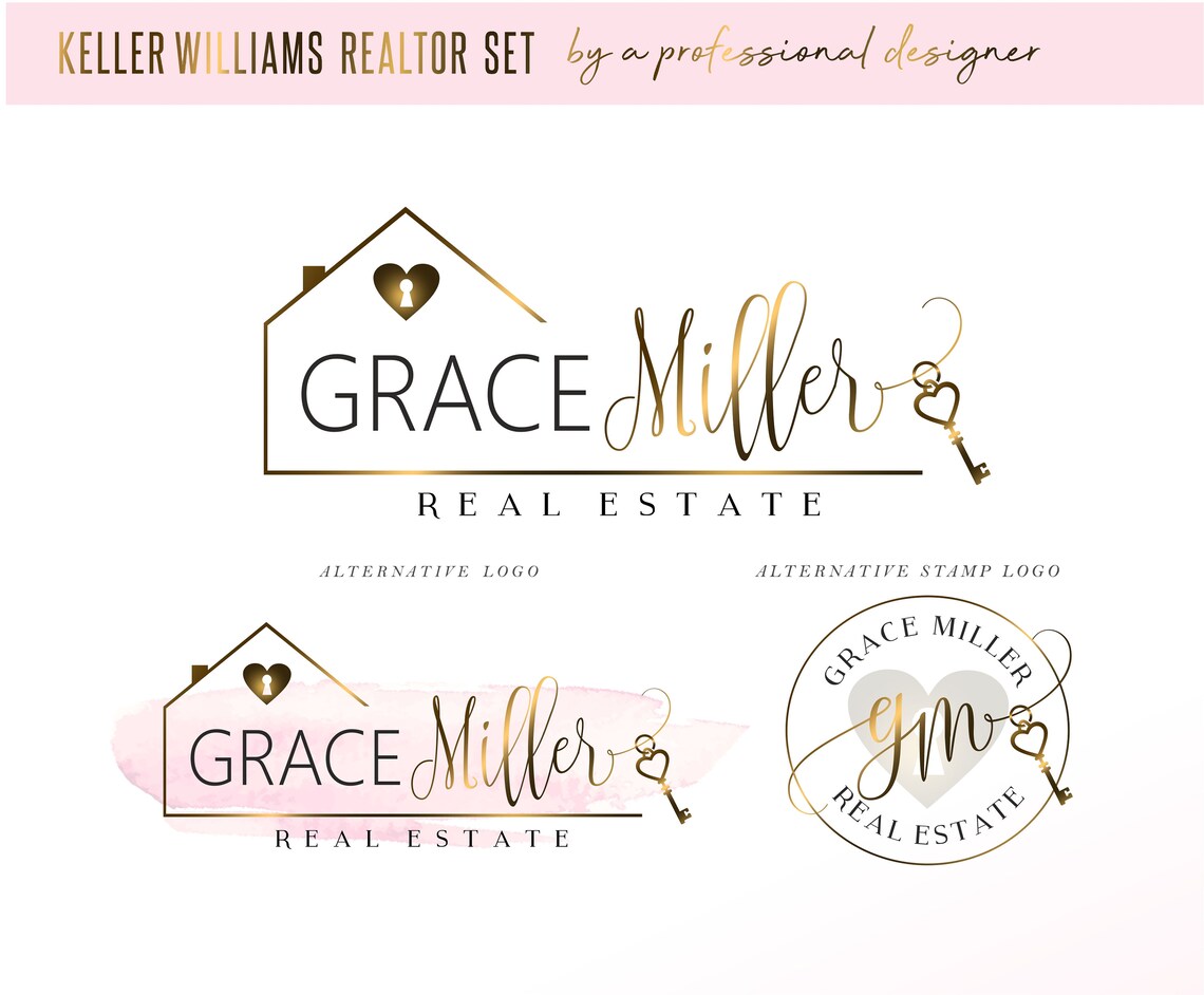 Realtor Logo, Real Estate Logo Design, Key Heart Realtor Branding ...