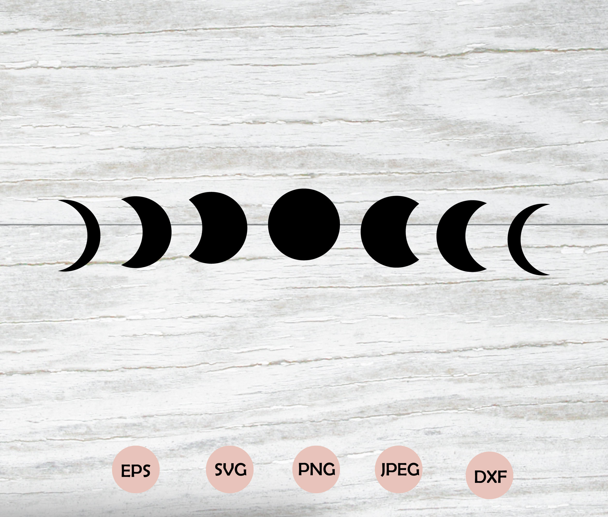 Moon Svg Moon Phases Svg Full Moon svg Silhouette Cut Files | Etsy