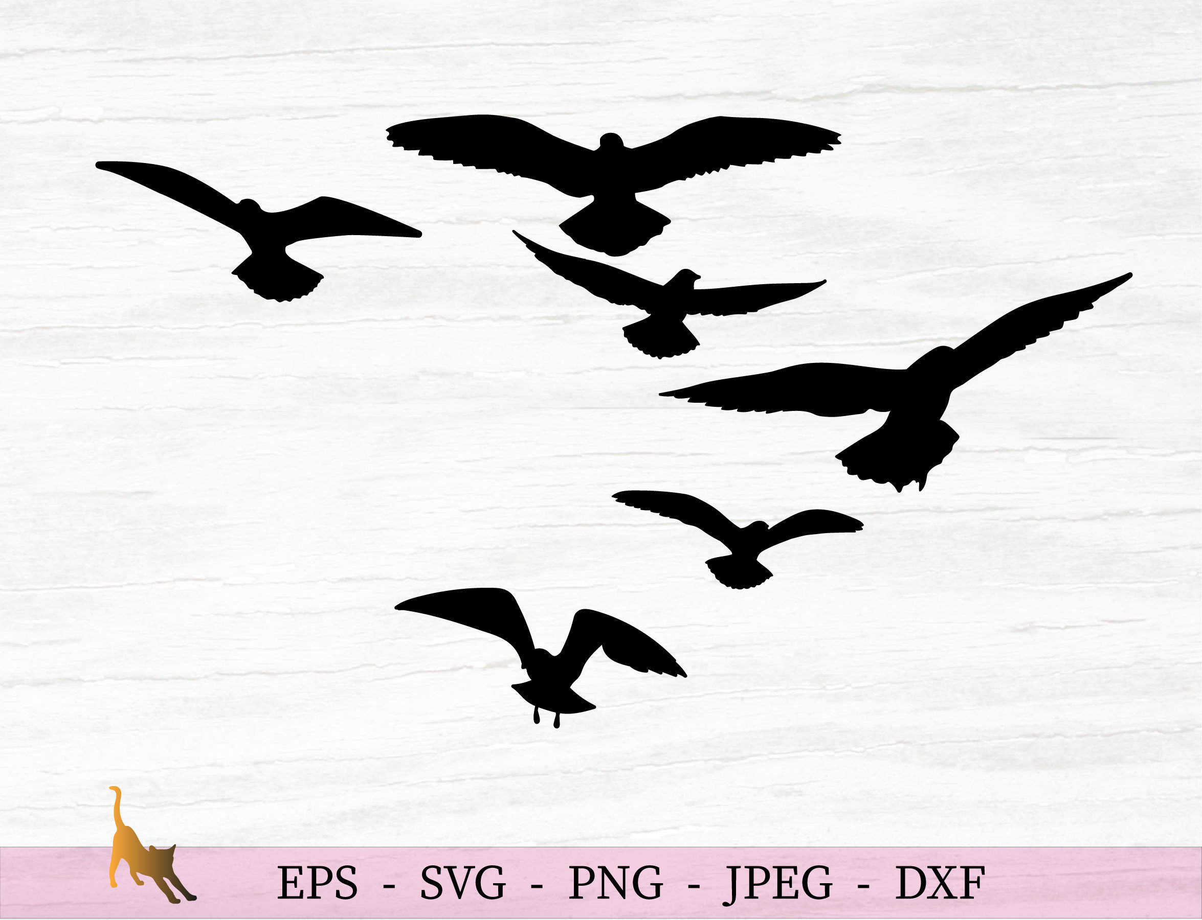 Bird Svg Flying Birds For Cricut Spring Svg Clipart Сut Files | Etsy