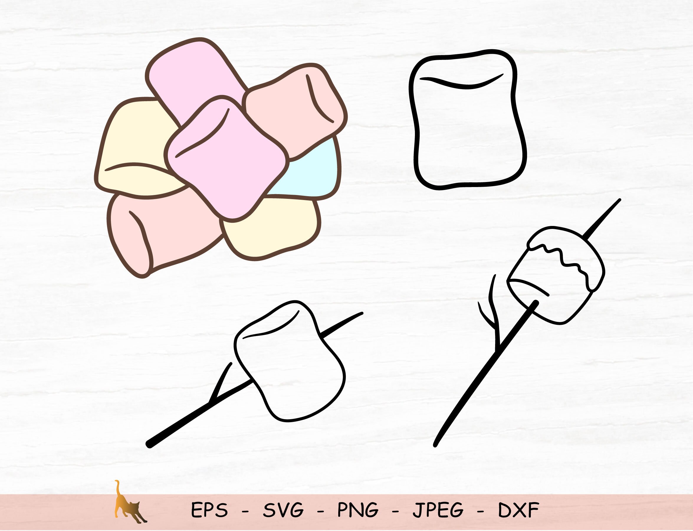 Marshmallow Svg Camping Svg Camp Life Svg Files For Cricut | Etsy